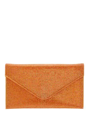 Nina Nina Crystal Envelope Clutch Burnt Amber
