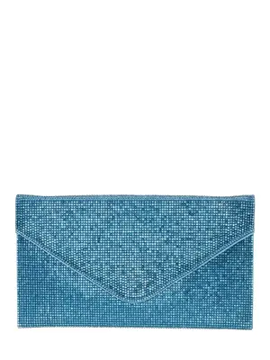 Nina Crystal Envelope Clutch - Cielo