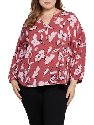 NYDJ NYDJ Paulina Peasant Top Bountiful
