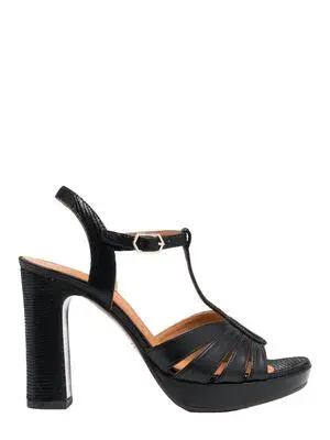 Chie Mihara Cafra Leather Sandals - Black