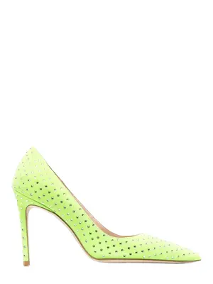 STUART WEITZMAN Crystal-embellished Pumps - Green