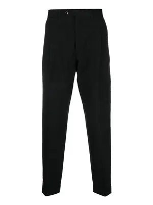 DELL'OGLIO Robert Tapered-leg Trousers - Black