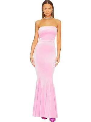 Norma Kamali Fishtail Gown - Candy Pink