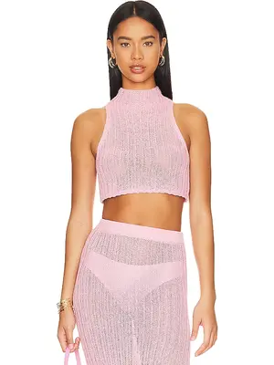 CAMILA COELHO Cleo Knit Top - Pink