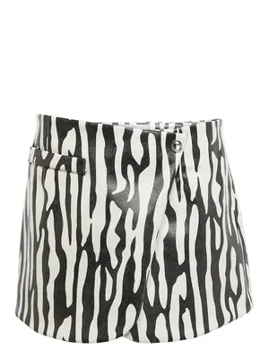 Coperni Zebra-print Wrap Mini Skirt - Black