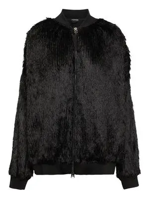 TOM FORD Faux-fur Bomber Jacket - Black