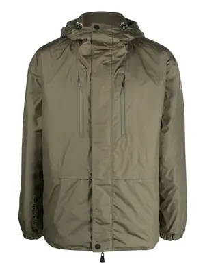 Moncler Feather Down Hooded Jacket - Green