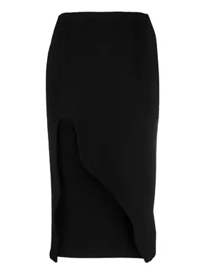 Off-White Asymmetric Midi Skirt - Black