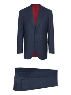 Stefano Ricci Woven Suit 2 Buttons Blue