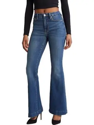 Good American Good Legs Flare Jeans - Blue004