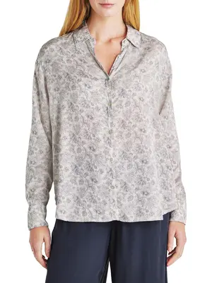 Splendid Mackenzie Paisley Print Blouse - Moonstone Flrl