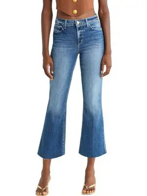 L'Agence Kendra Crop Flare Jeans - Cambridge