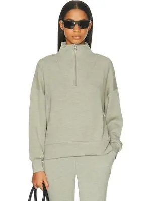 Varley Hawley Half Zip Sweatshirt Shadow Marl