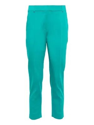 Max Mara Lince Slim Cotton Pants - Green