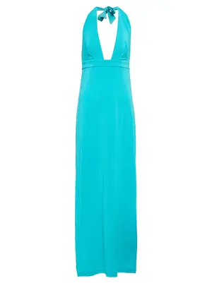 Max Mara Halter-neck Maxi Dress - White