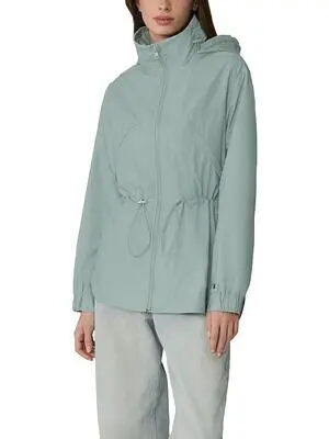 Soia & Kyo Hooded Rain Jacket - Fern