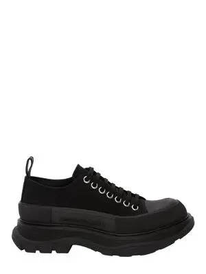 Alexander McQueen Tread Slick Lace Up Sneakers - Black