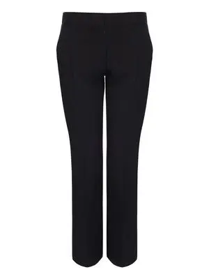 Alexander McQueen Leaf Crepe Cigarette Trousers - Black