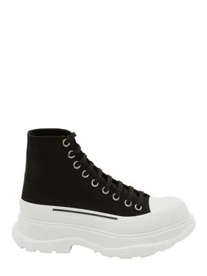 Alexander McQueen Tread Slick Lace-up Boots - Black/white