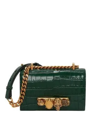 Alexander McQueen Mini Jewelled Satchel - Emerald