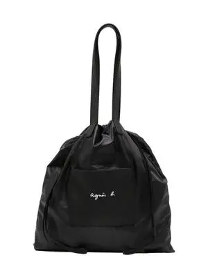 AGNÈS B. Drawstring Shoulder Bag - Black