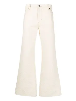 CHARLES JEFFREY Straight-leg Jeans - Neutrals
