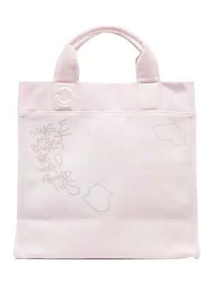 OBJECTS IV LIFE Logo-print Cotton Tote Bag - Pink