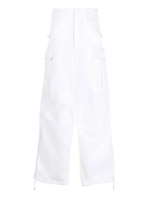 DARKPARK Ripped Wide-leg Trousers - White