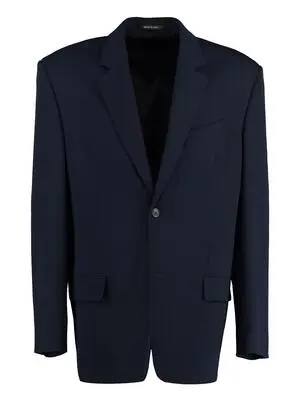 Balenciaga Single-breasted Blazer - Blue