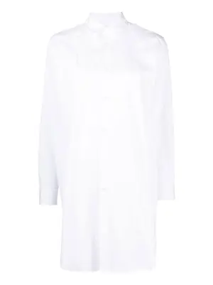 Comme Des Garçons Long Cotton Shirt - White