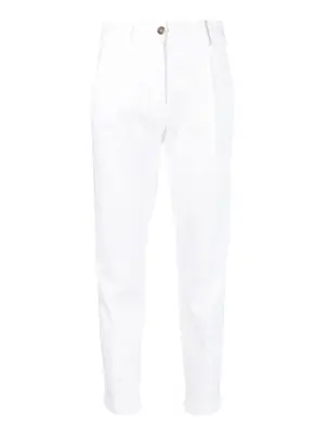 Fabiana Filippi Mid-rise Slim-cut Trousers - White