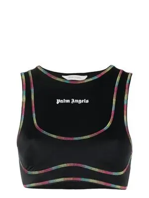 Palm Angels Rainbow Miami Sports Bra - Black