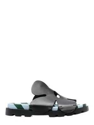 Camper Twins Floral-detail Leather Sandals - Black