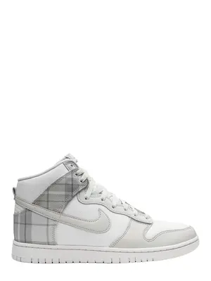 Nike Dunk High Plaid Sneakers Grey