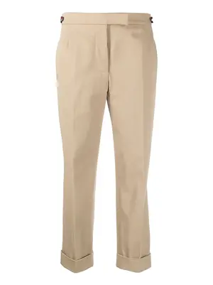 Thom Browne Cropped Tailored Trousers - Brown