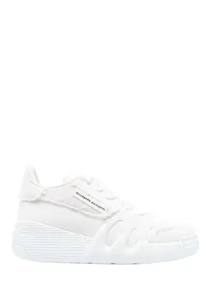 GIUSEPPE ZANOTTI Talon Frayed-trim Sneakers - White