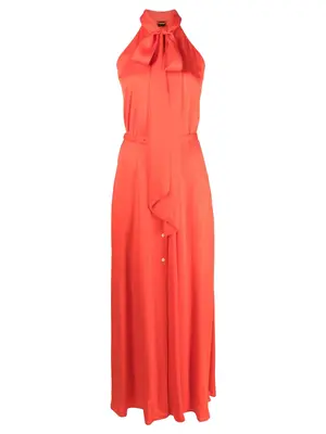 Aspesi V-neck Sleeveless Shirt Dress - Orange