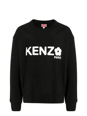 Kenzo Logo-print Crew-neck Sweatshirt - Black