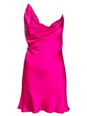 Y/project Draped Silk Minidress - Pink