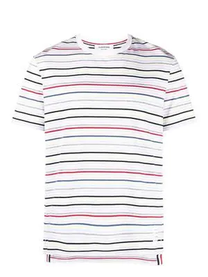 Thom Browne Striped Short-sleeve T-shirt - White