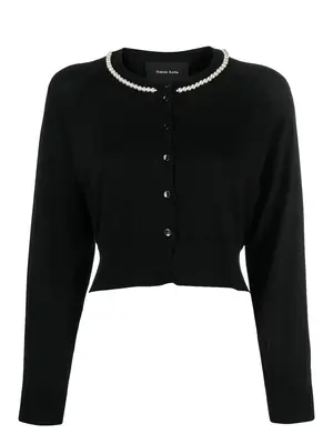 Simone Rocha Pearl-embellished Cardigan - Black