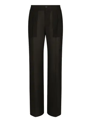 Dolce & Gabbana Tailored Straight-leg Trousers - Black