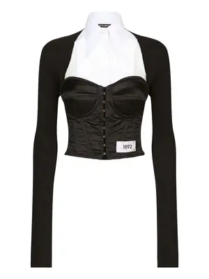 Dolce & Gabbana Layered Corset Top - Black