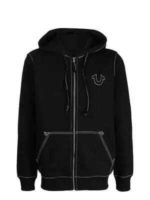 True Religion Big T Zip-up Hoodie - Black
