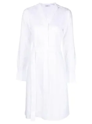 Calvin Klein Long-sleeve Belted Dress - White