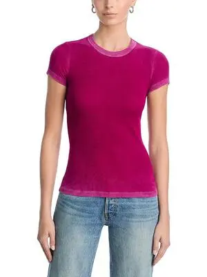 Cotton Citizen Verona Ribbed Tee Crushed Berry