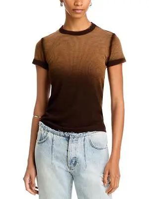 Cotton Citizen Verona Ribbed Tee Expresso Cast