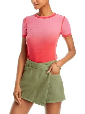 Cotton Citizen Verona Ribbed Tee Pink Coral