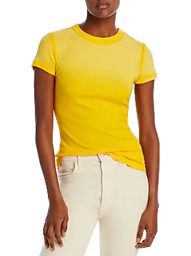 Cotton Citizen Verona Ribbed Tee Sunny Yellow