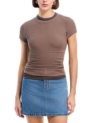 Cotton Citizen Verona Ribbed Tee - Umber
